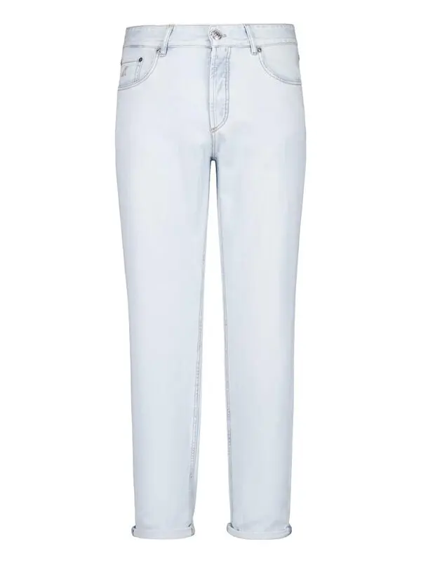 Brunello Cucinelli Cuffed-hem Jeans - Blue
