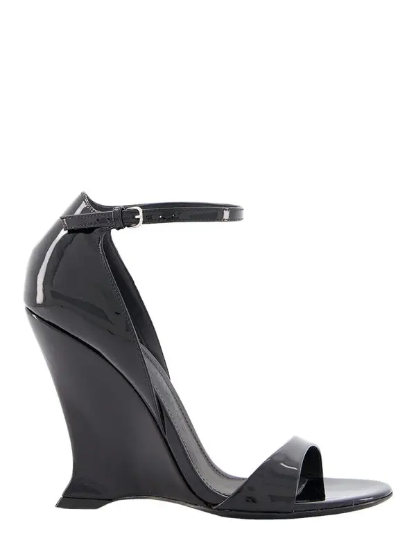 FERRAGAMO Vidette Wedge Sandals - Black