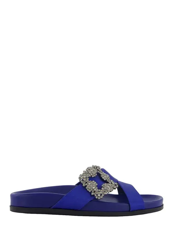 Manolo Blahnik Chilanghi Flat Sandals - Blue