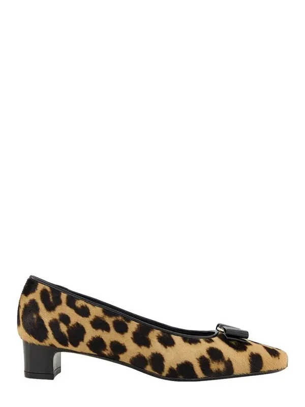 FERRAGAMO Rirri Mid-heel Pumps - Animal Print