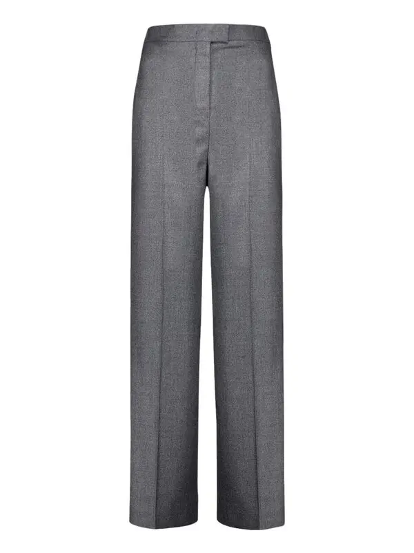 Fendi Wool Tailored Palazzo Trousers - Grey