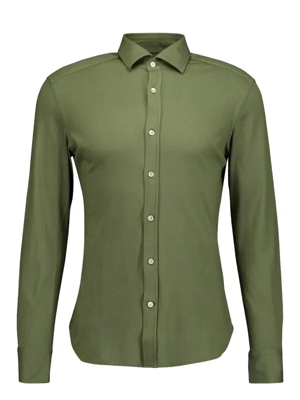 Boglioli Classic Collar Cotton Shirt - Green