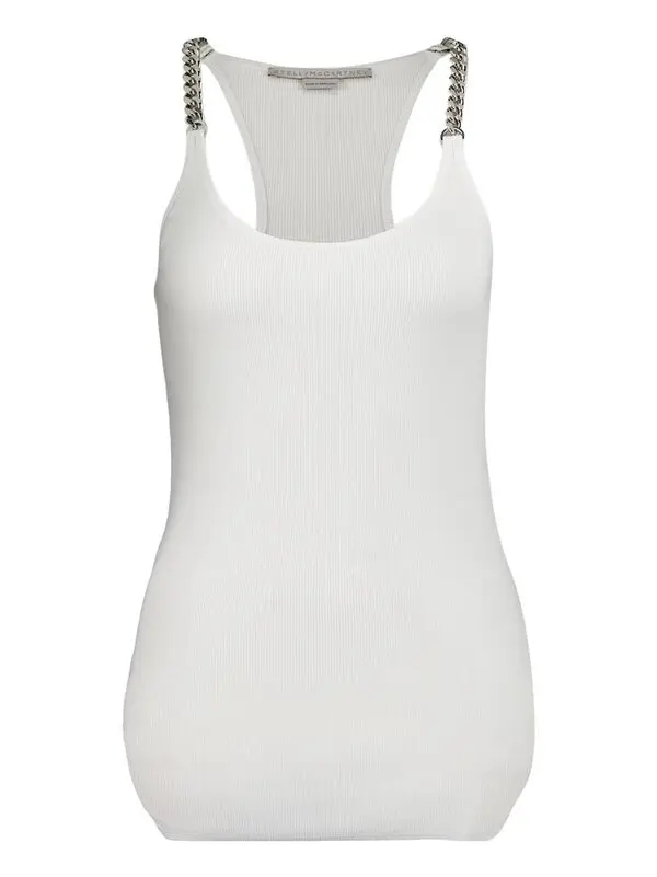 Stella McCartney Tank Top With Chain Straps - White