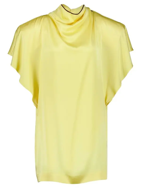 Stella McCartney Tie Neck Mini Dress - Yellow