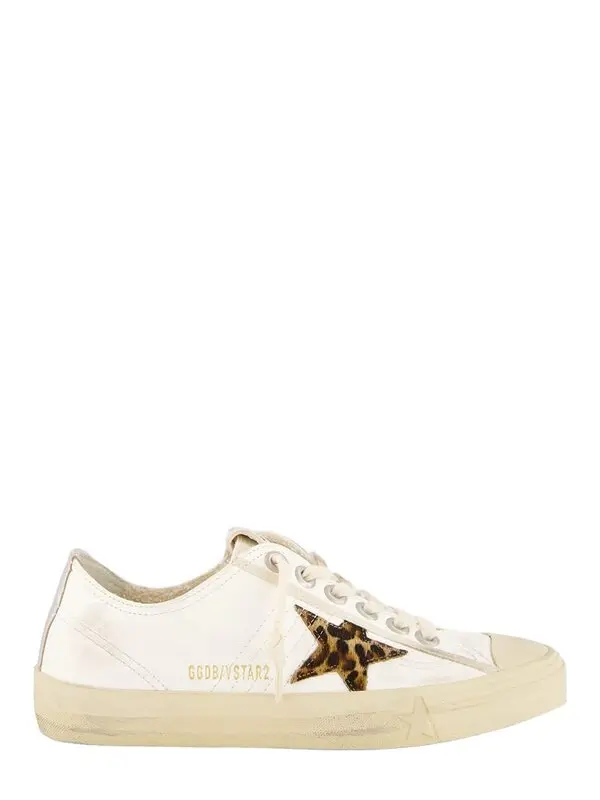 GOLDEN GOOSE V-star Ltd Sneakers With Pony Skin Star - White