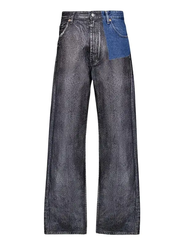 MAISON MARGIELA Panelled Mid-rise Cotton Jeans - Blue