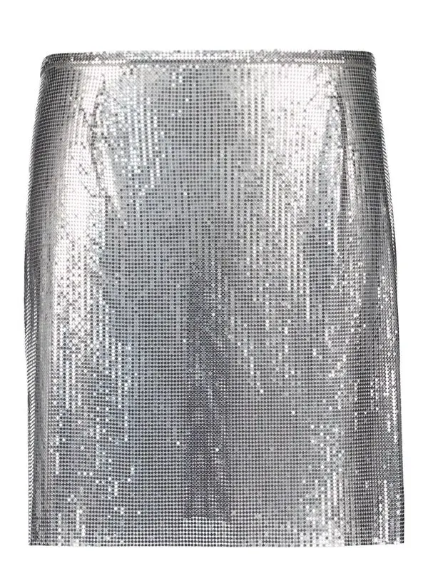 Rabanne Mini Skirt - Silver