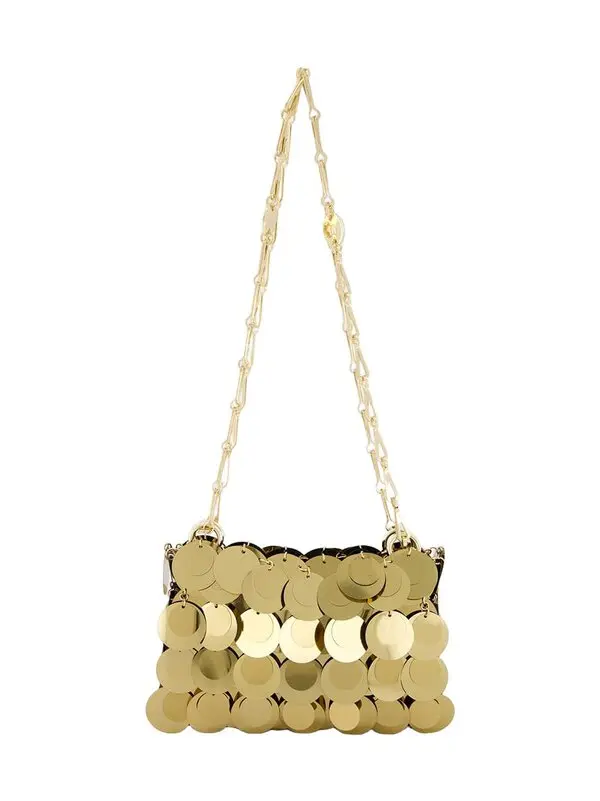 Rabanne Sparkle Discs Nano Bag - Gold