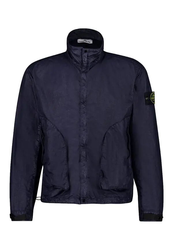 Stone Island High-neck Nylon Jacket - Blue