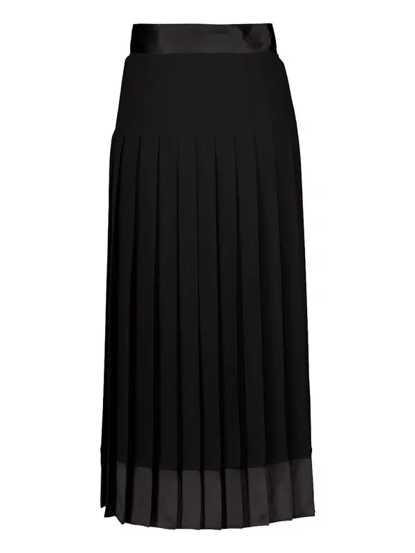 Dolce & Gabbana Silk Midi Skirt - Black
