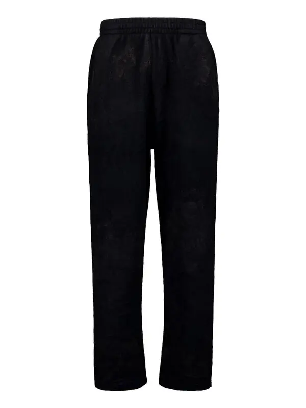 Balenciaga Crinkle-effect Trousers - Black