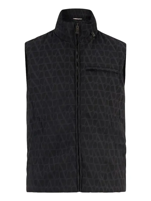 Valentino Garavani Oversized Toile Iconographe Print Vest - Black