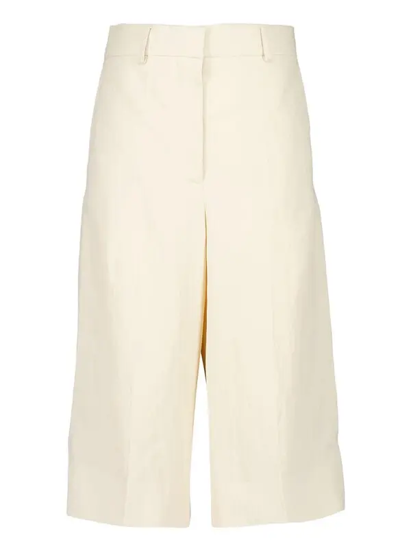 Stella McCartney Linen Viscose Culotte Shorts - Cream