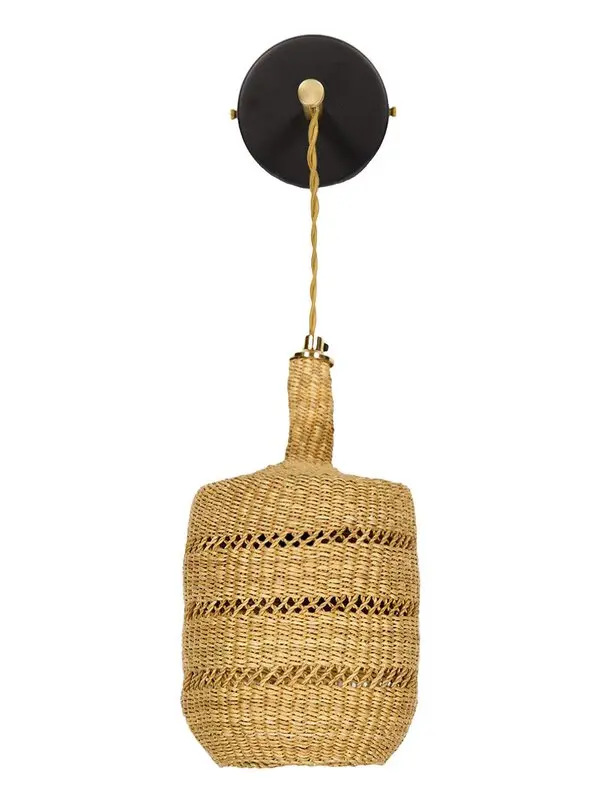 GOLDEN EDITIONS Natural Lantern Wall Lamp - Beige