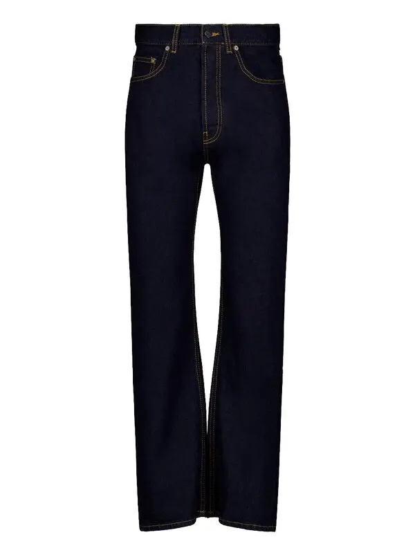 Palm Angels Logo-embroidered Denim Jeans - Blue