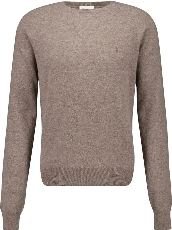 Saint Laurent Cassandre Cashmere Sweater - Grey