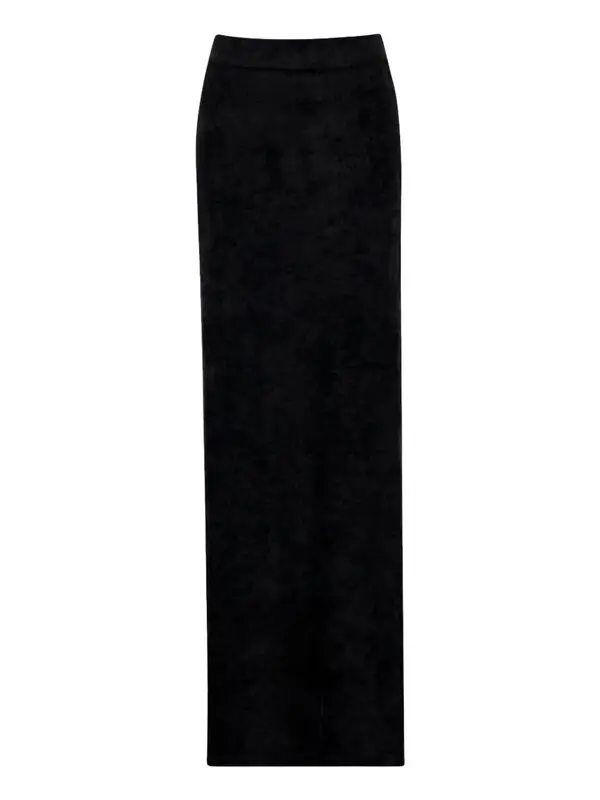 Balenciaga Velvet Maxi Skirt - Black