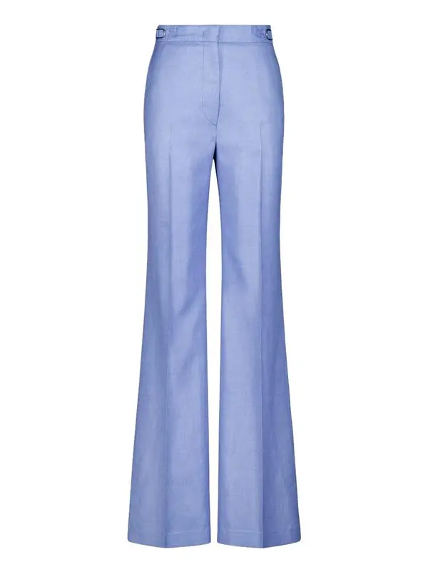 Gabriela Hearst Vesta Wool Flared Pants - Blue