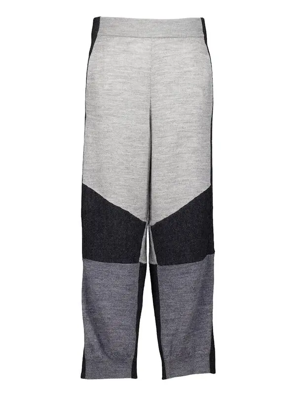 Stella McCartney Colour-blocked Knit Trousers - Grey