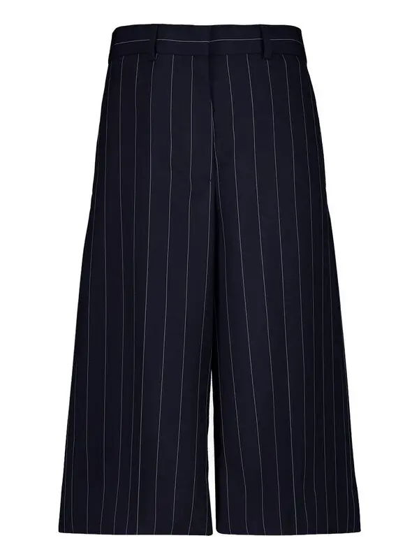 Stella McCartney Tailored Pinstripe Wool Shorts - Blue