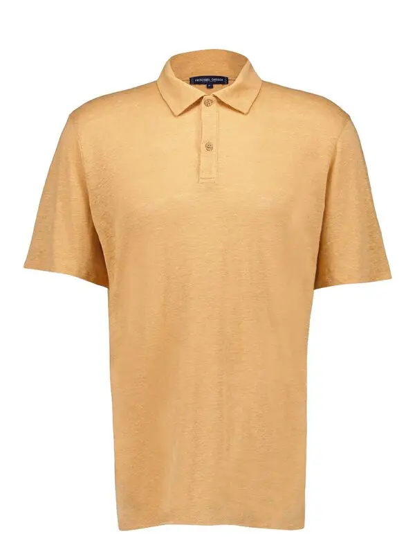 Frescobol Carioca Mello Linen Polo - Orange