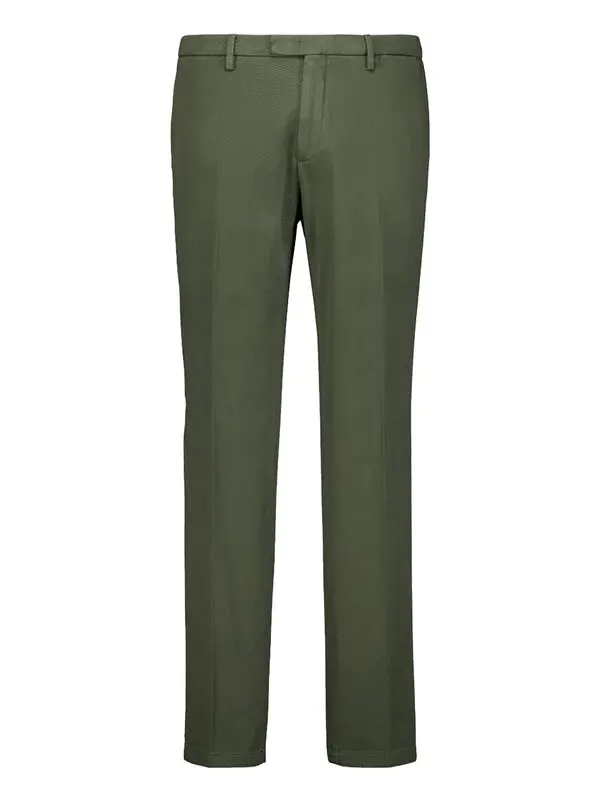 Boglioli Olive Classic Fit Trousers - Green