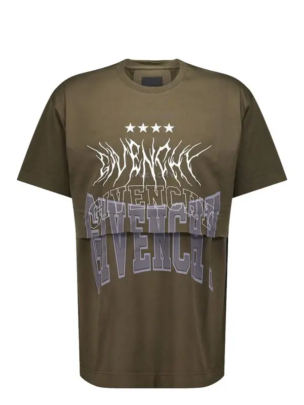 Givenchy Layered Logo T-shirt - Brown
