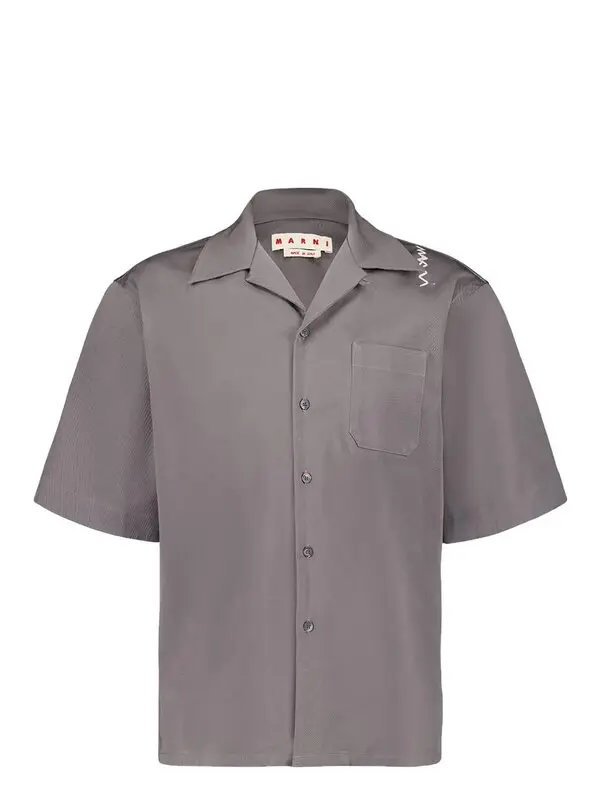 Marni Antique Silver Button-up Shirt - Grey