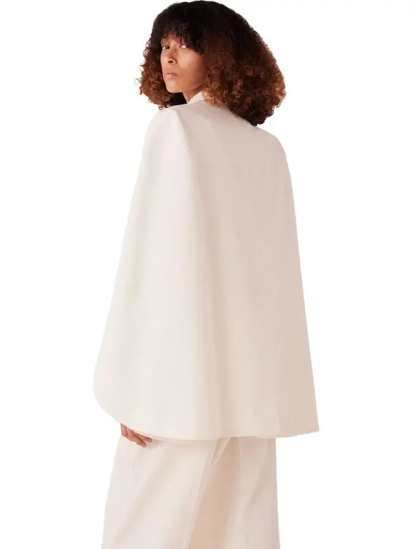 Stella McCartney Cape-sleeve Wool Blazer - White
