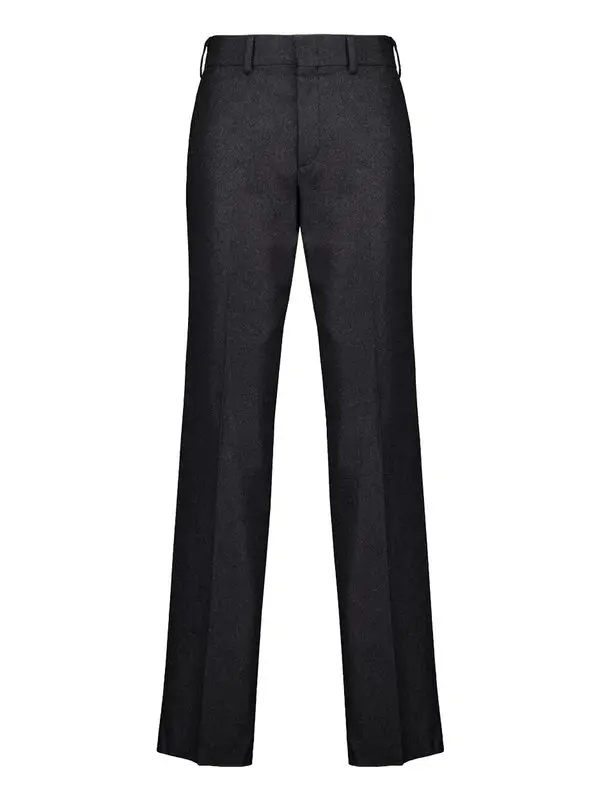 Fendi Cashmere Straight-cut Trousers - Grey