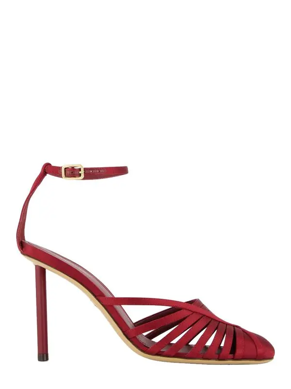 FERRAGAMO Satin Strappy High-heel Sandals - Red