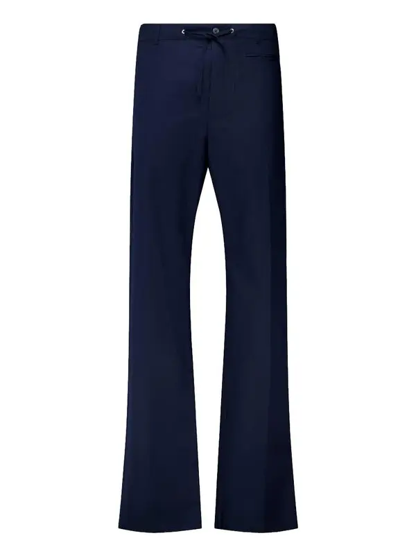 Alexander McQueen Drawstring-waist Cotton Trousers - Blue