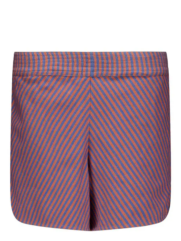 PAULA X Marrakshi Life Striped Cotton Shorts - Blue