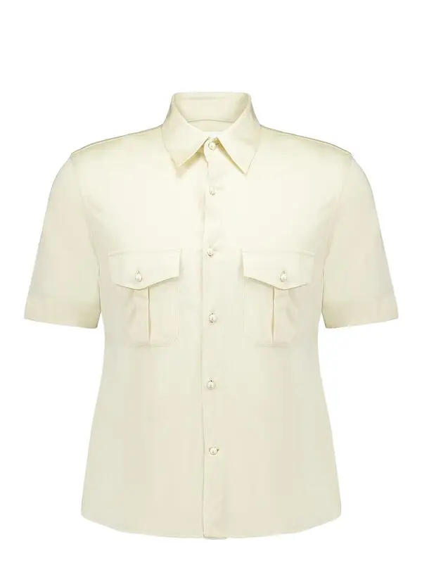 Givenchy Military Fit Silk Shirt - Cream