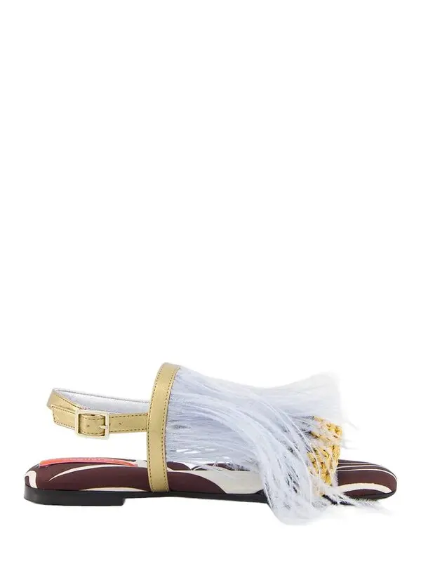 La DoubleJ Feather Sandals - Multicolour