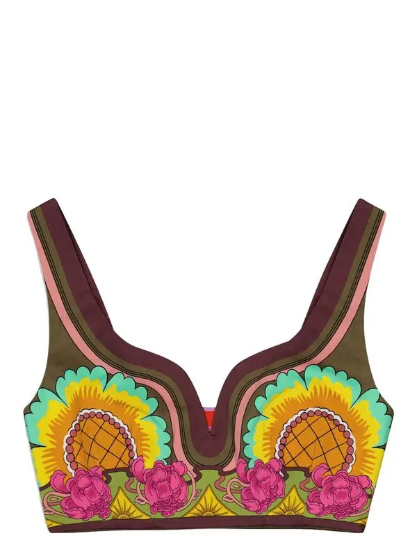 La DoubleJ Baia Printed Crop Top - Multicolour