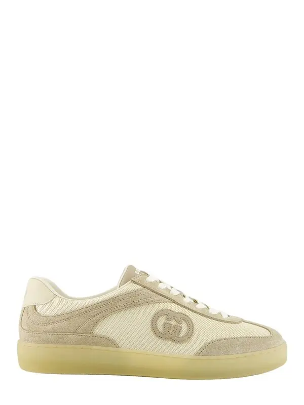 Gucci Oatmeal Suede G75 Sneakers - Beige
