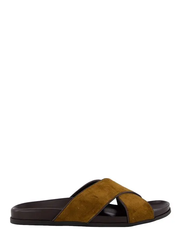 Manolo Blahnik Suede Chiltern Sandals - Brown