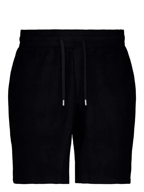 Frescobol Carioca Augusto Terry Cotton Shorts - Black
