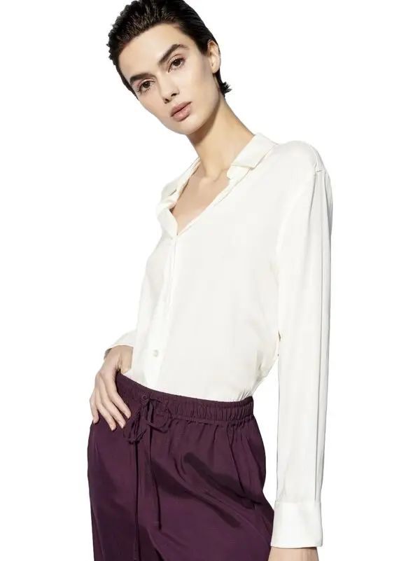 PAULA Essential Silk Shirt - White
