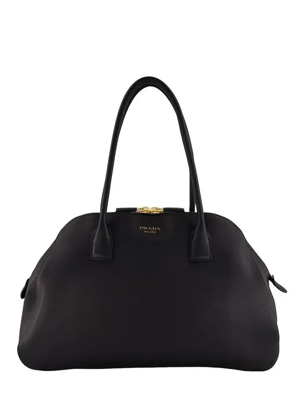 Prada Leather Tote Bag - Black