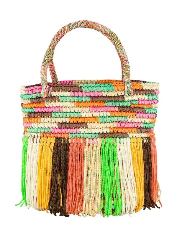 SENSI STUDIO Fringed Baby Tote - Multicolour