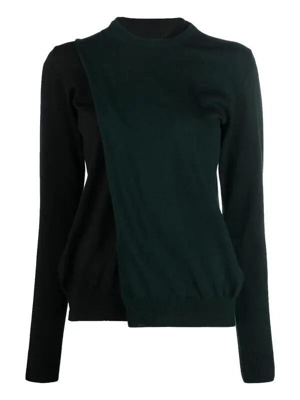 Colville Long-sleeve Wool Knitted Top - Black