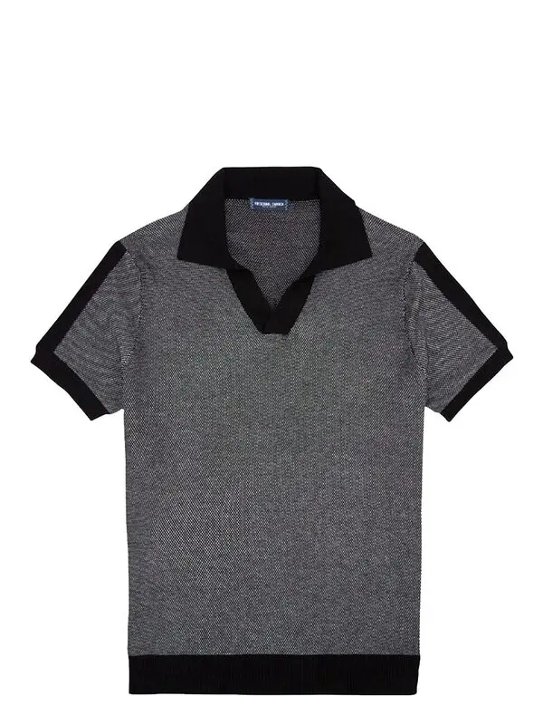 Frescobol Carioca Rino Knit Polo - Black
