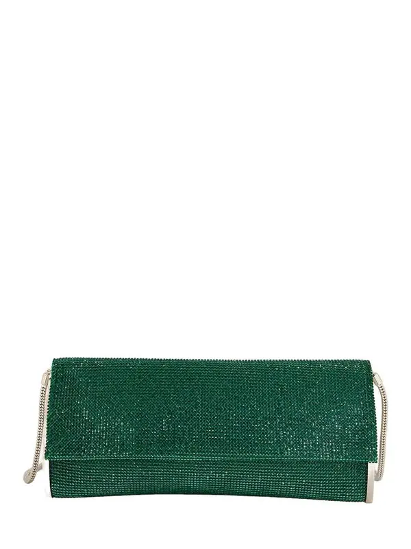 Benedetta Bruzziches Kate Satisfaction Rhinestone-embellished Clutch - Green