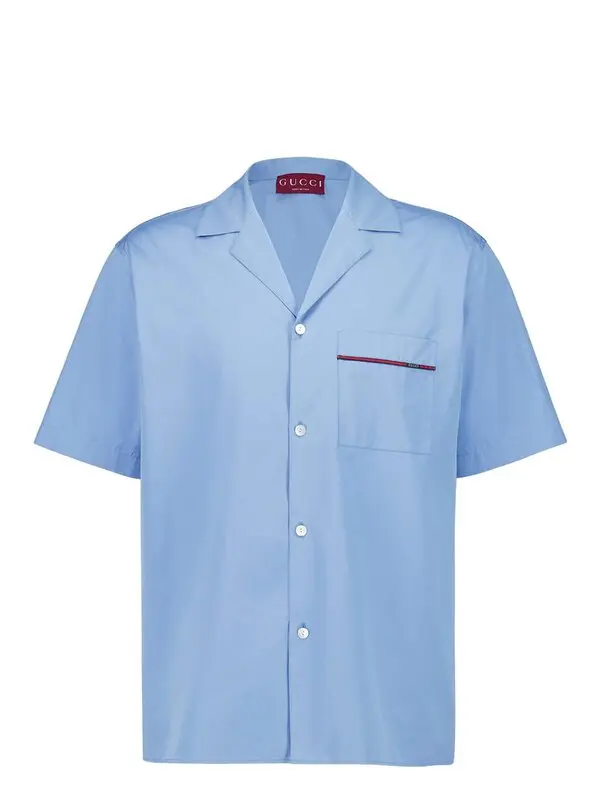 Gucci Shirt Disco Bowling Dyed Popeline Cotton - Blue