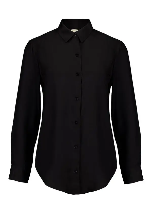 PAULA Ametista Silk Twill Shirt - Black