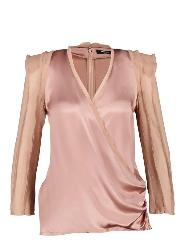 Balmain Shoulder-pad Blouse - Pink