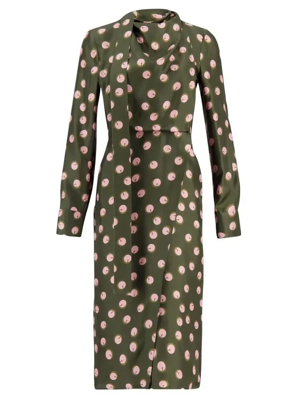 Fendi Printed Silk Dress - Green