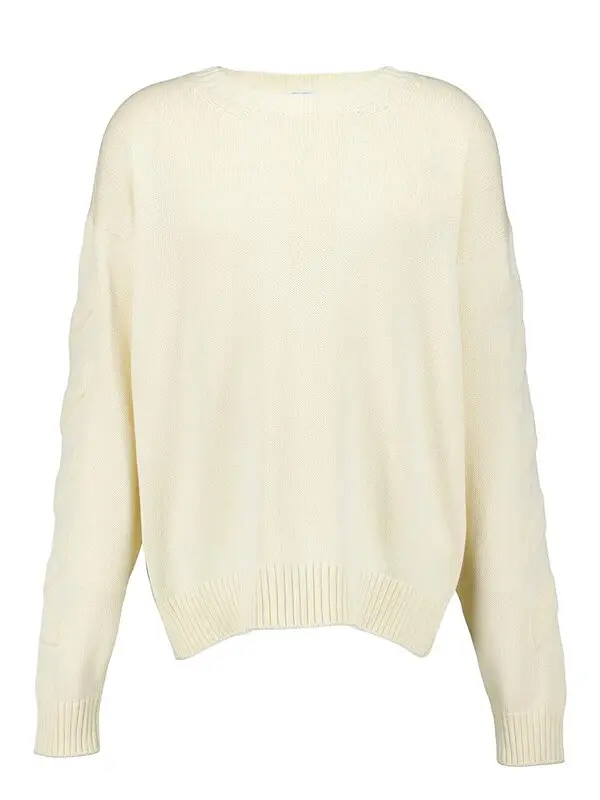 Off-White Diagonal Stripe Jumper - Cream